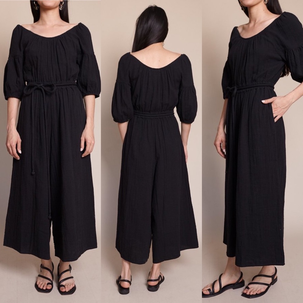 Apiece Apart Camelia Jumpsuit, Black - Gem